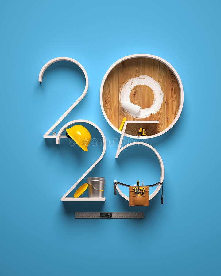 Creative 2025 New Year Design Template on Engineering, Construction and ...