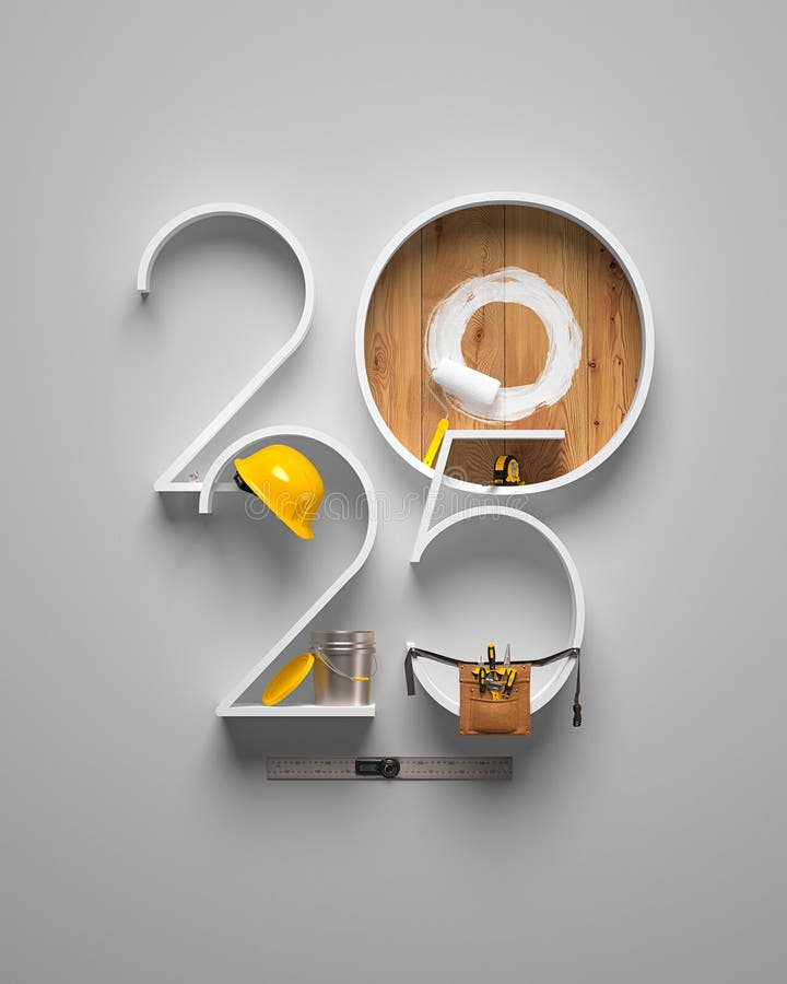 Creative 2025 New Year Design Template on Engineering, Construction and ...