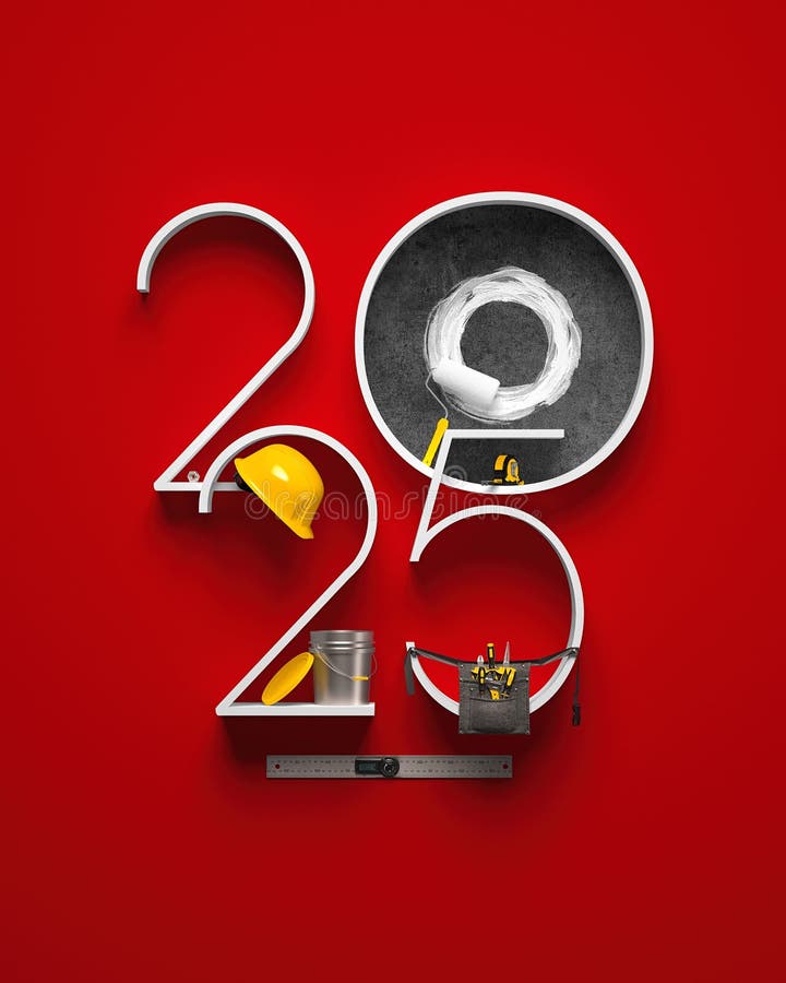 Creative 2025 New Year Design Template on Engineering, Construction and ...