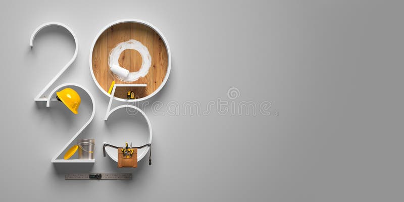 Creative 2025 New Year Design Template on Engineering, Construction and ...