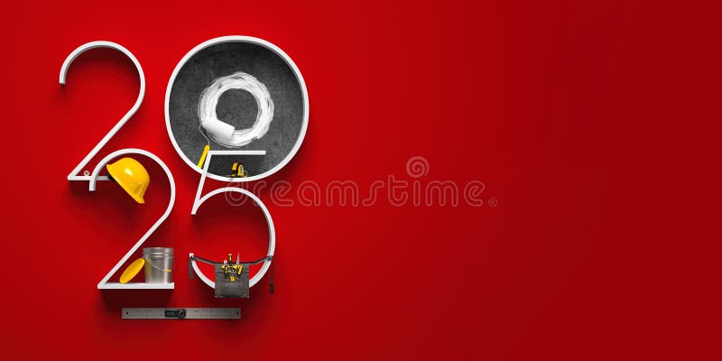 Creative 2025 New Year Design Template on Engineering, Construction and ...