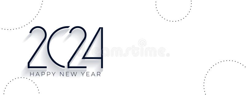 Creative 2024 New Year Eve Minimal Banner Design Stock Vector ...