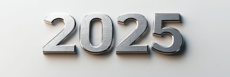 For Creative New Year or Future Concept Design Ideas, Bold 2025 Number ...