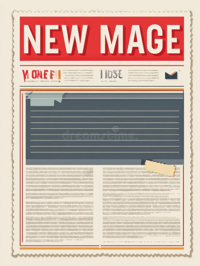 Creative Newspaper Headline Template with Left Side Open for Custom ...