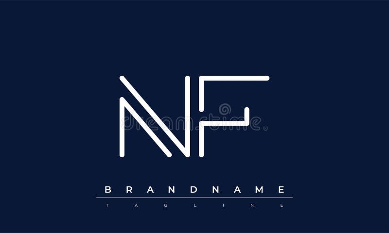 Creative NF Letter Initial Logo Vector Image Stock Vector ...