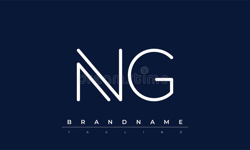 Creative NG Letter Initial Logo Vector Image Stock Vector ...