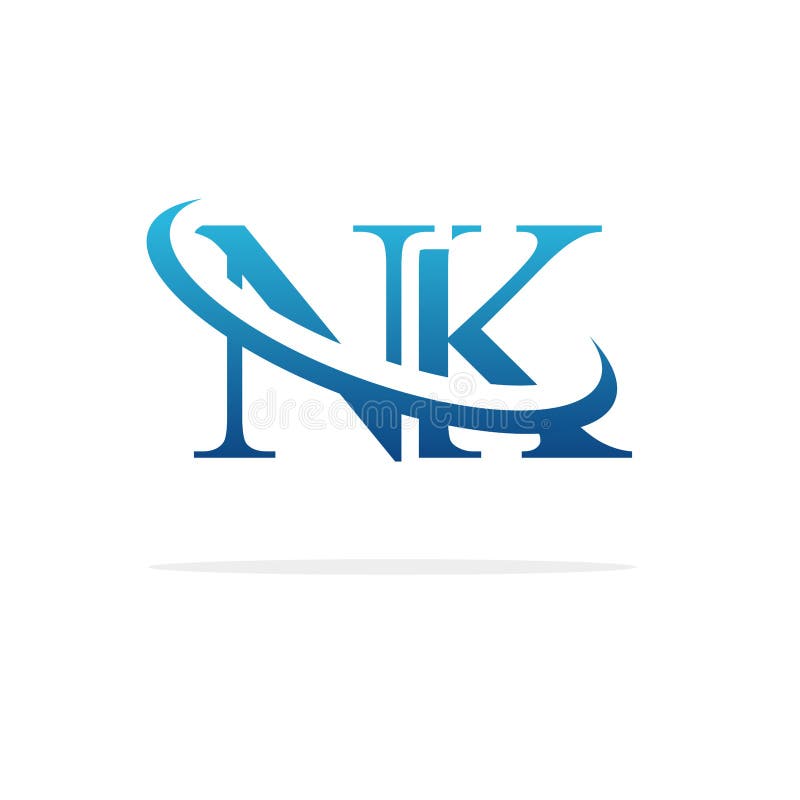 Creative NK Logo Icon Design Stock Vector - Illustration of blue ...