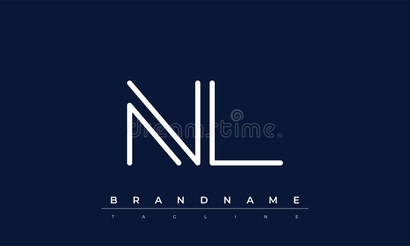 Creative NL Letter Initial Logo Vector Image Stock Vector ...