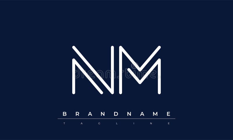 Creative NM Letter Initial Logo Vector Image Stock Vector ...