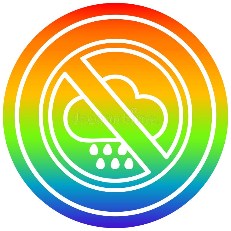 A Creative No Bad Weather Circular in Rainbow Spectrum Stock Vector ...