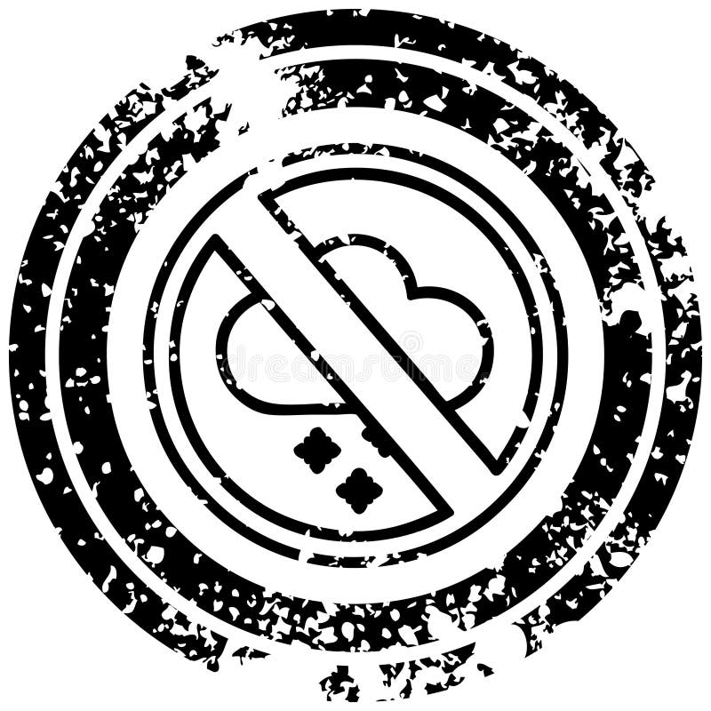 A Creative No Cold Weather Distressed Icon Stock Vector - Illustration ...