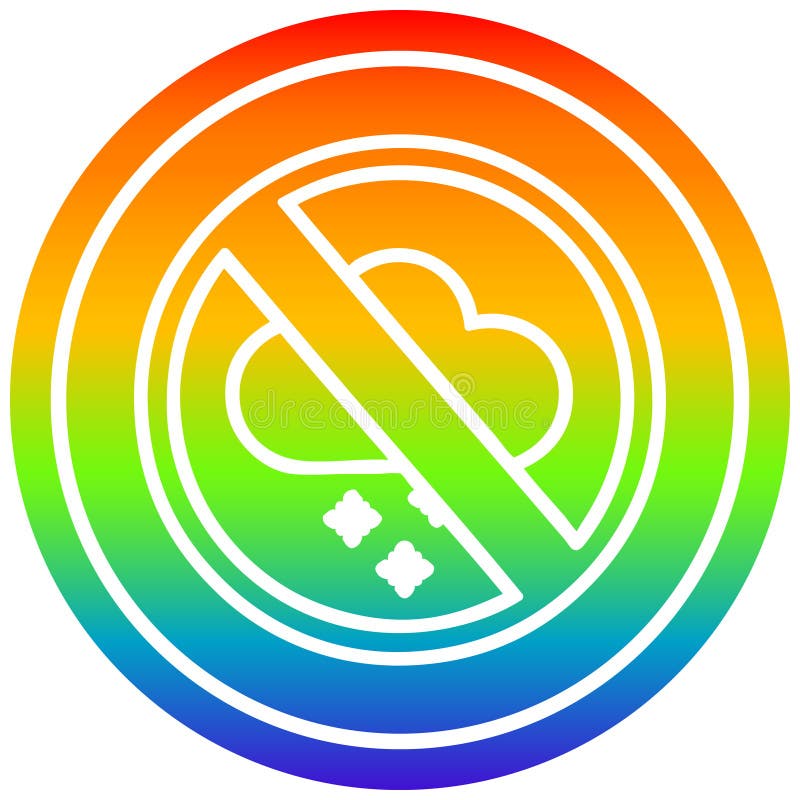 A Creative No Hot Weather Circular in Rainbow Spectrum Stock Vector ...