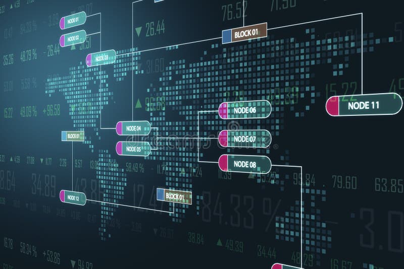 Creative nodes background stock illustration. Illustration of code ...