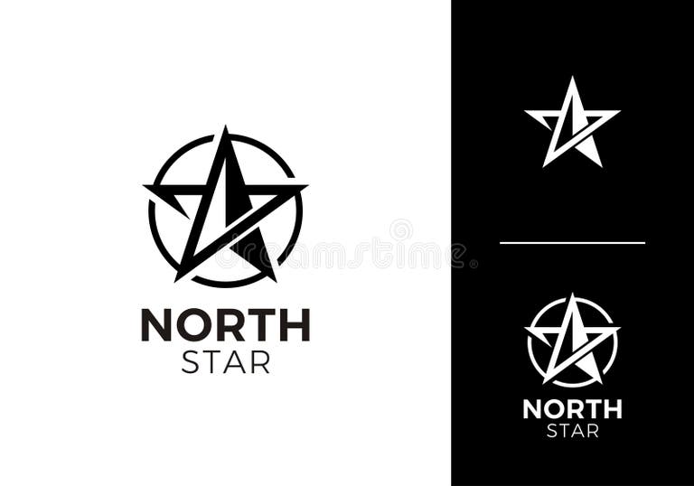 Creative North Star Logo Design Vector Stock Vector - Illustration of ...