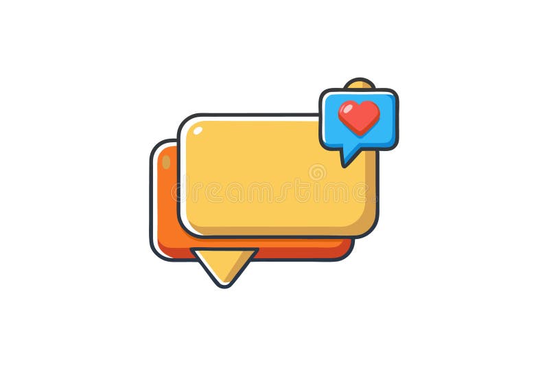 Creative Notification Interface Icon with a Love Symbol, Ideal for ...