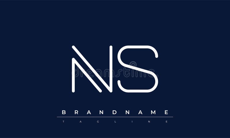 Creative NS Letter Initial Logo Vector Image Stock Vector ...