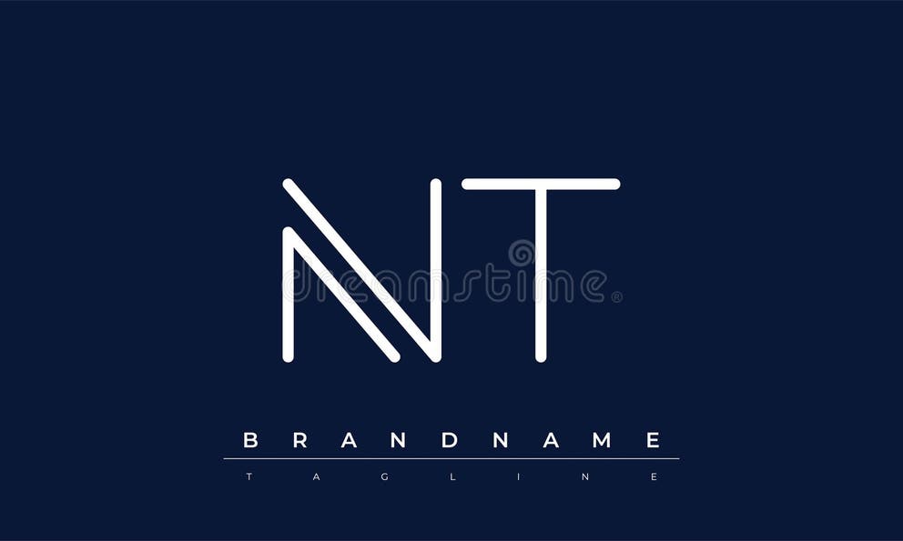 Creative NT Letter Initial Logo Vector Image Stock Vector ...
