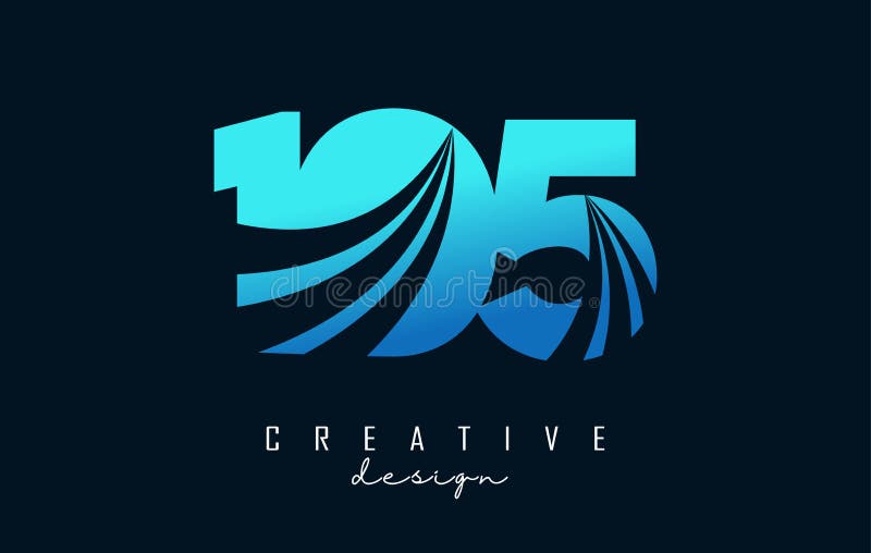 Creative Number 105 Logo with Leading Lines and Road Concept Design ...