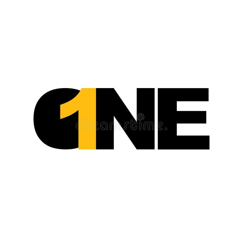 Creative number one symbol stock vector. Illustration of vector - 209175227