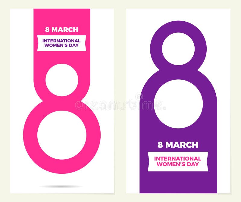 Creative Number 8. Vertical Design Stock Illustration - Illustration of ...