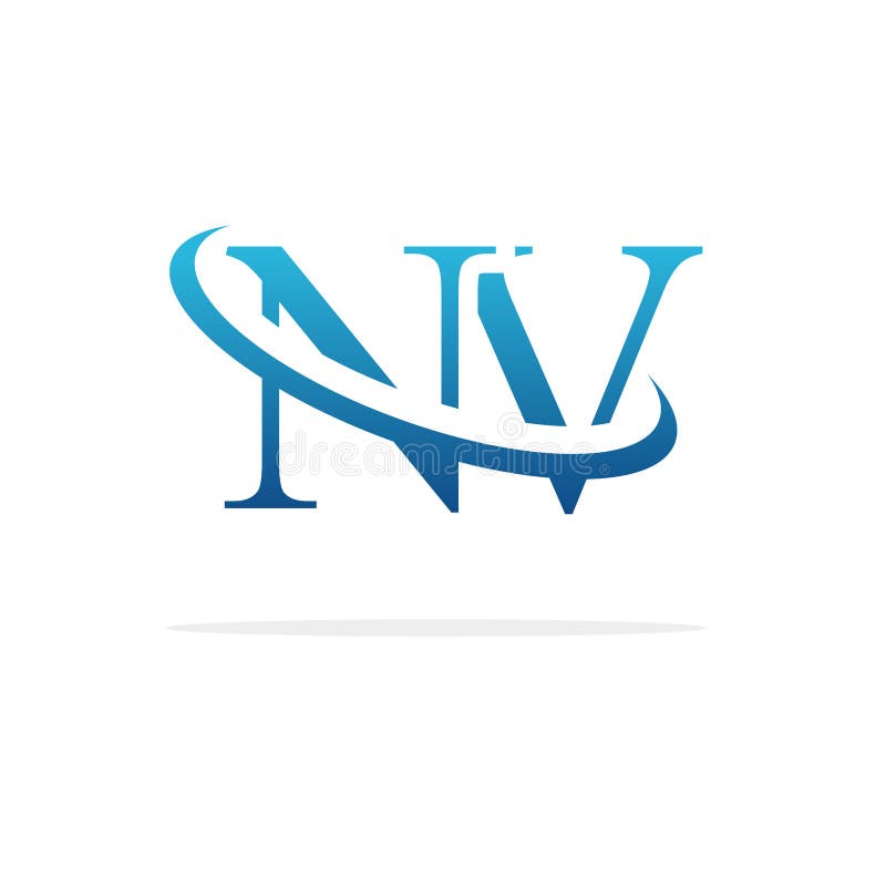 Creative NV Logo Icon Design Stock Vector - Illustration of full ...