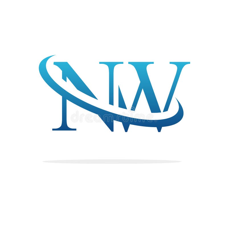 Creative NW Logo Icon Design Stock Vector - Illustration of concept ...