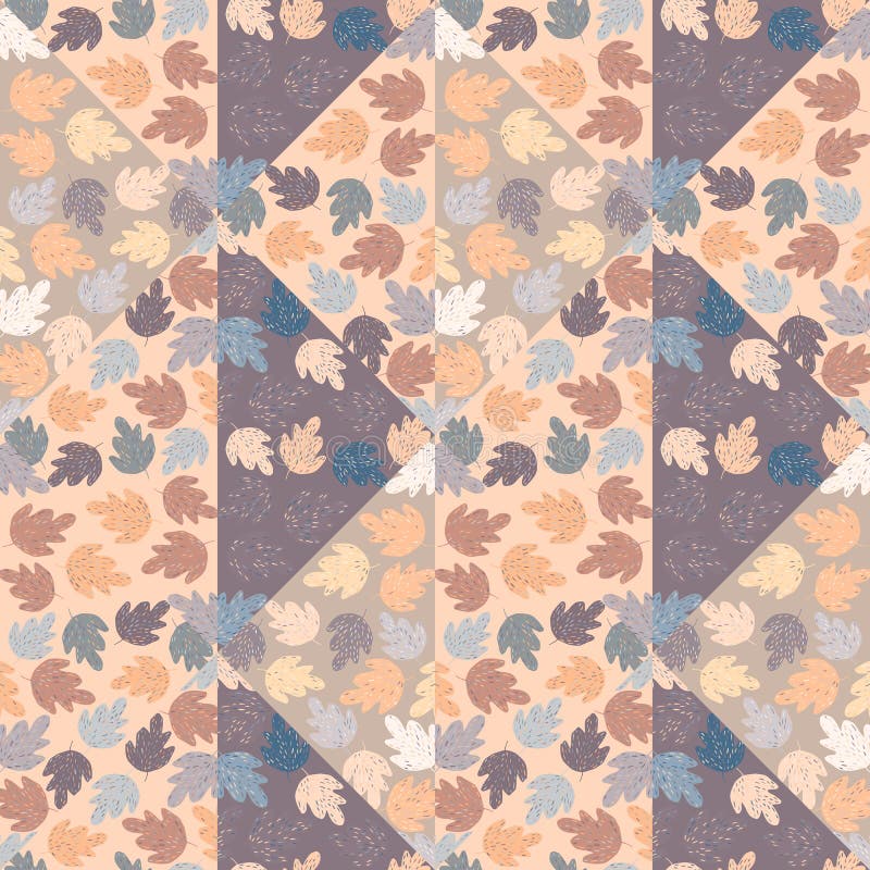 Creative Oak Mosaic Seamless Pattern. Maple Foliage Backdrop Tile Stock ...