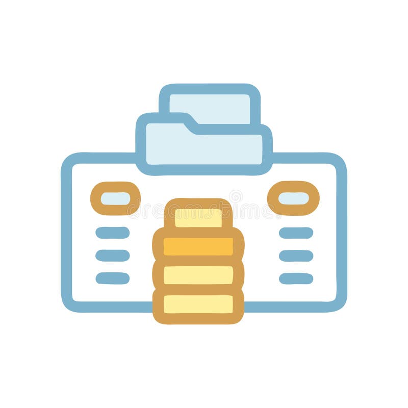Creative Object Storage Icon Representation Stock Illustration ...