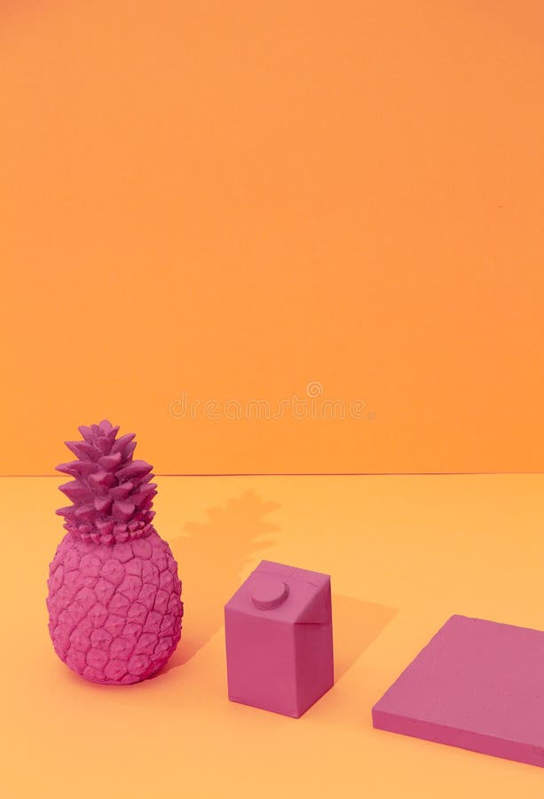 Creative Objects in Yellow Isometric Space. Minimal. Still Life Scene ...