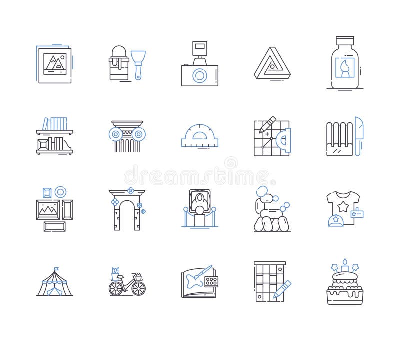 Creative Occupation Outline Icons Collection. Artist, Designer ... Creative Occupation Outline Icons Collection. Artist, Designer ...