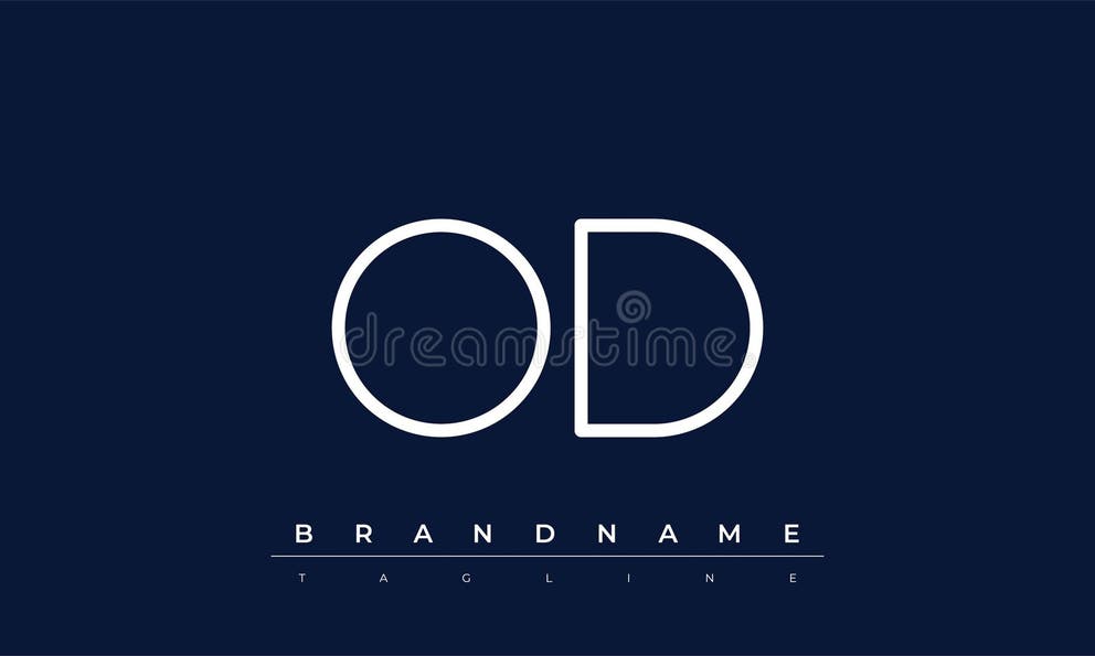 Creative OD Letter Initial Logo Vector Image Stock Vector ...