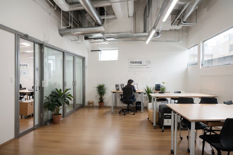 Creative Office Co-working Center University Campus Modern Workplace ...