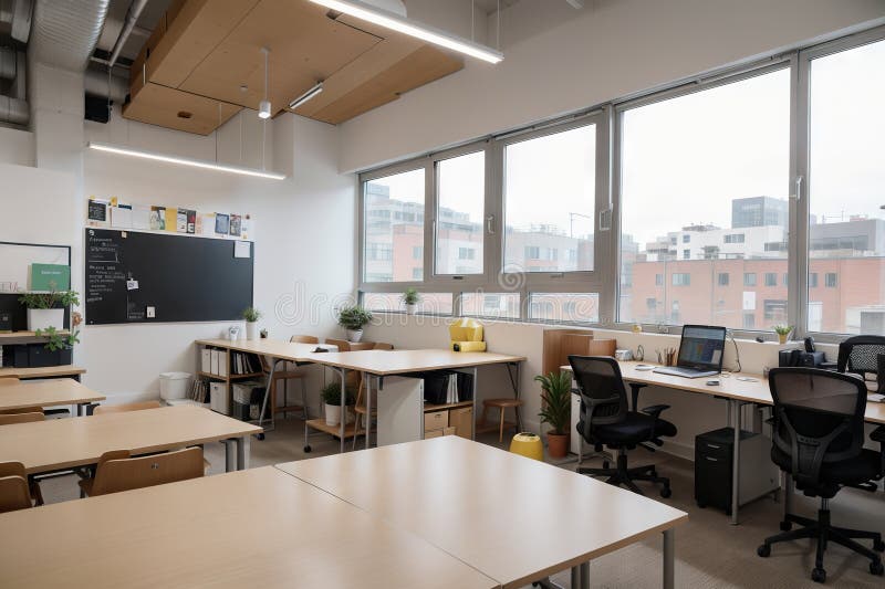 Creative Office Co-working Center University Campus Modern Workplace ...
