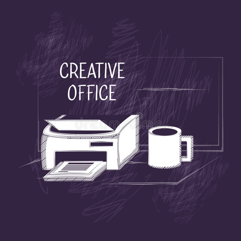 Creative Office Design Vector Ilustration Stock Illustration ...