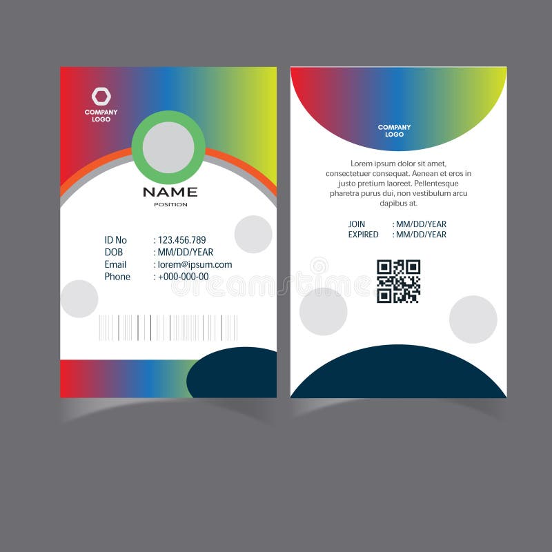 Office id card design stock vector. Illustration of brand - 261584705