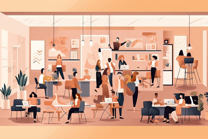 Creative Office, with Mix of People from Different Countries and ...