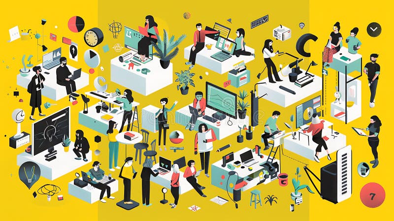 Creative Office Team Poster Featuring Collaborative Design and ...