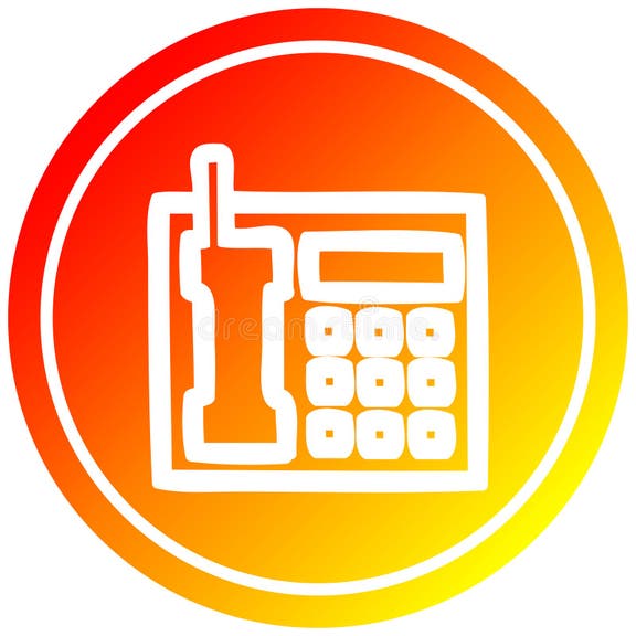A Creative Office Telephone Circular in Hot Gradient Spectrum Stock ...
