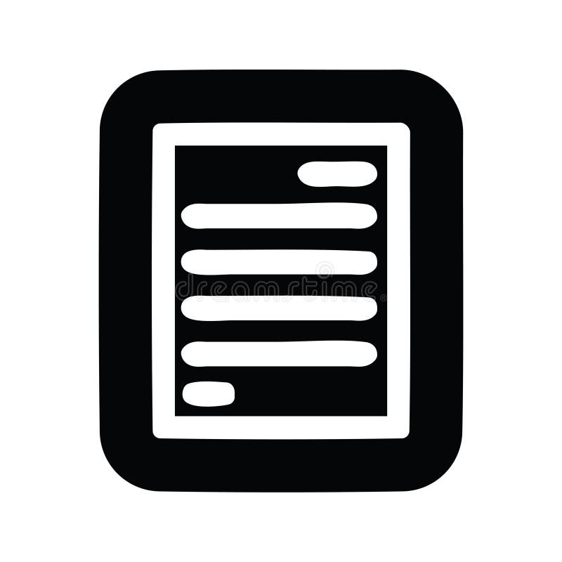 A Creative Official Document Icon Stock Vector - Illustration of line ...