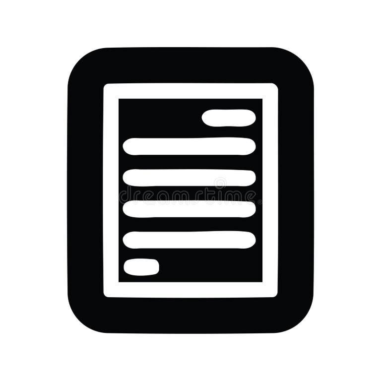 A Creative Official Document Icon Stock Vector - Illustration of line ...
