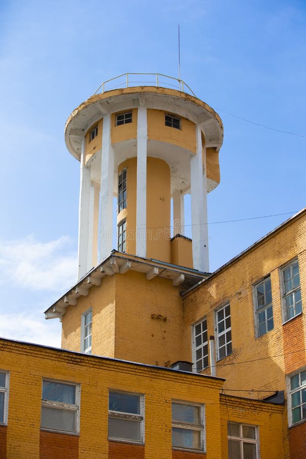 Creative Old Building with a Tower Against Stock Photo - Image of empty ...