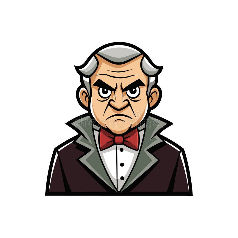 Creative Old Man Painting in a Retro Style Stock Image - Illustration ...