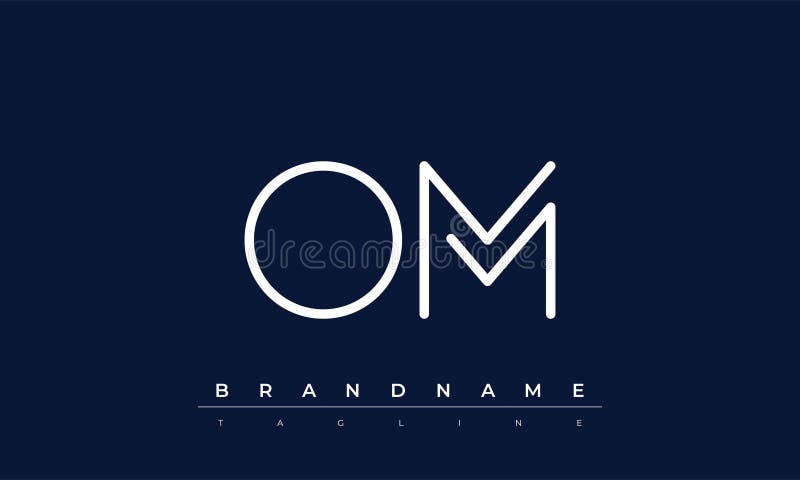 Creative OM Letter Initial Logo Vector Image Stock Vector ...