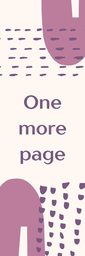 Creative One More Page Purple Bookmark Stock Photo - Image of banner ...
