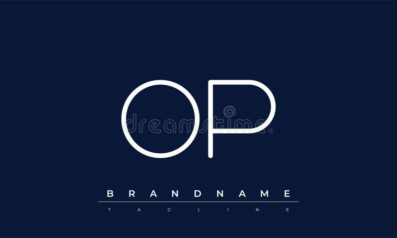 Creative OP Letter Initial Logo Vector Image Stock Vector ...