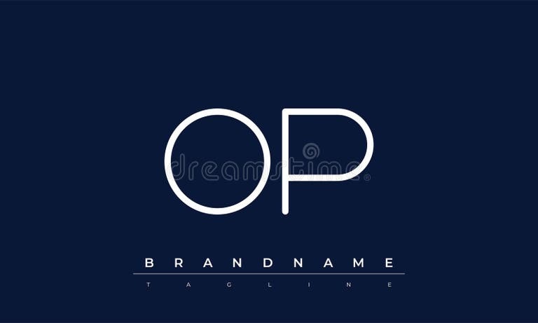 Creative OP Letter Initial Logo Vector Image Stock Vector ...