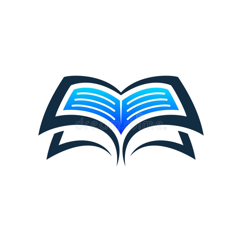 Blue Book Education Logo Open Book Logo Design Concept Stock Vector ...