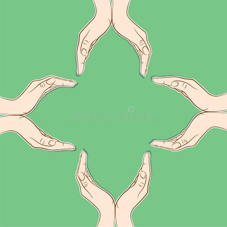 Creative open hand design stock vector. Illustration of creative - 58010001