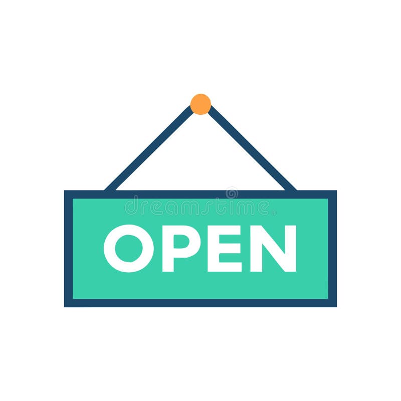 Creative Open Sign Graphic Illustration Stock Vector - Illustration of ...