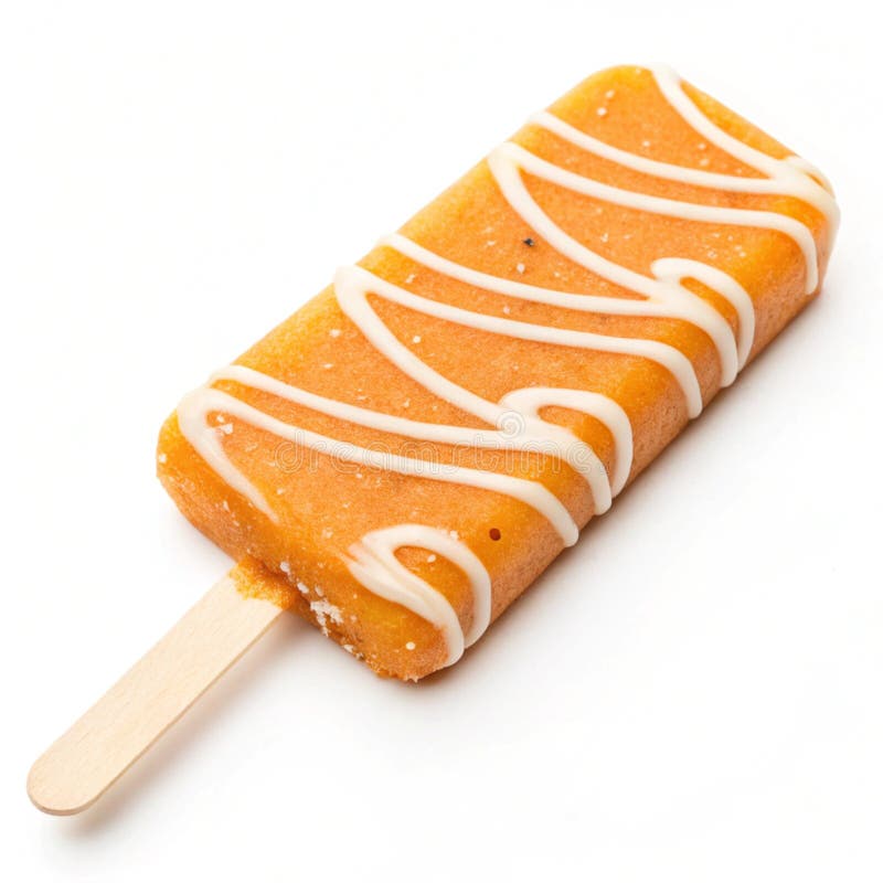 Creative Orange Creamsicle Isolated on White Background Stock ...